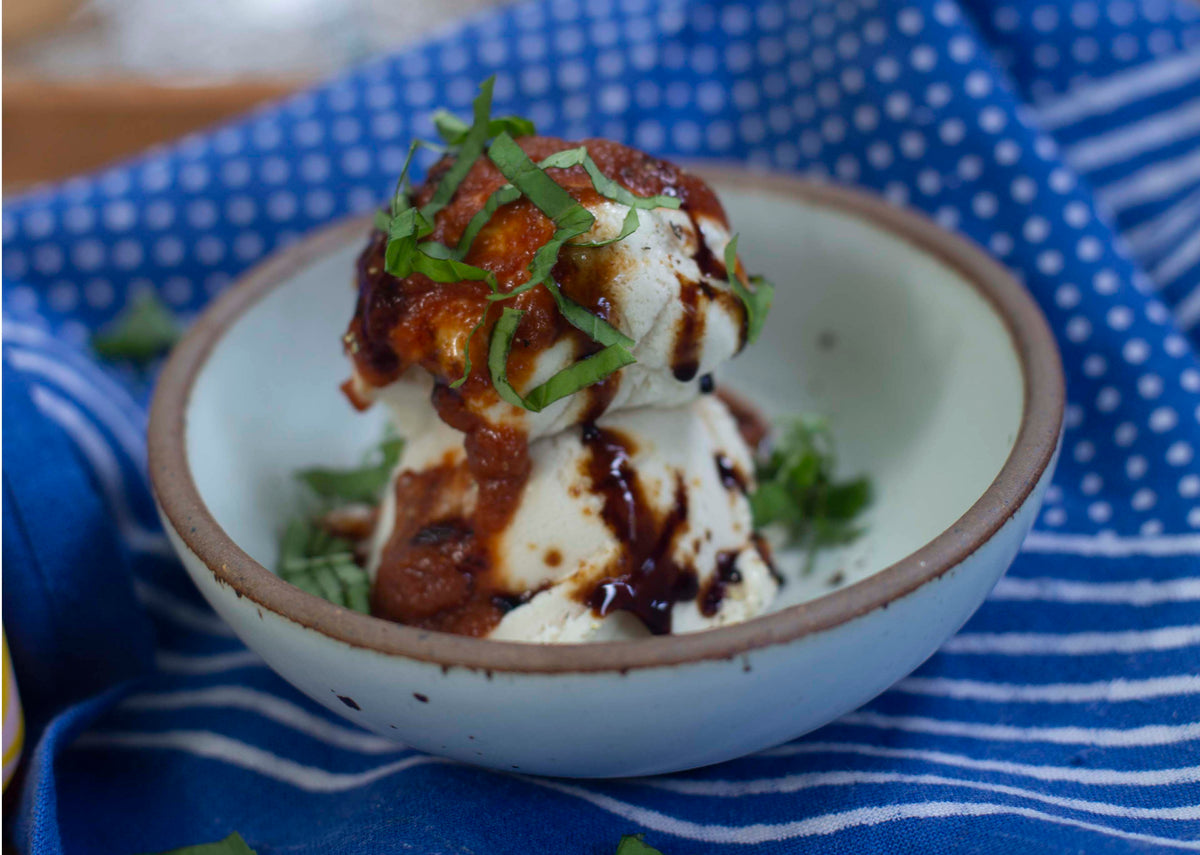 Tomato Caramel Vegan Sundae | Rhea Goods
